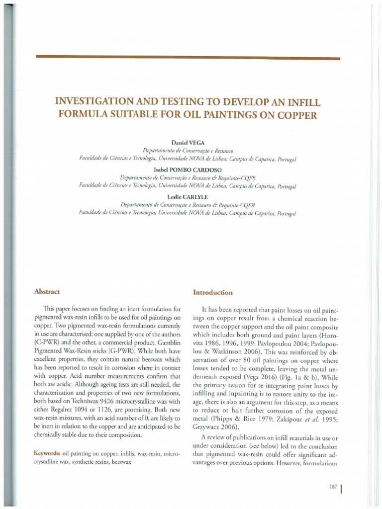Investigation and Testing To Develop An Infill Formula Suitable For Oil ...