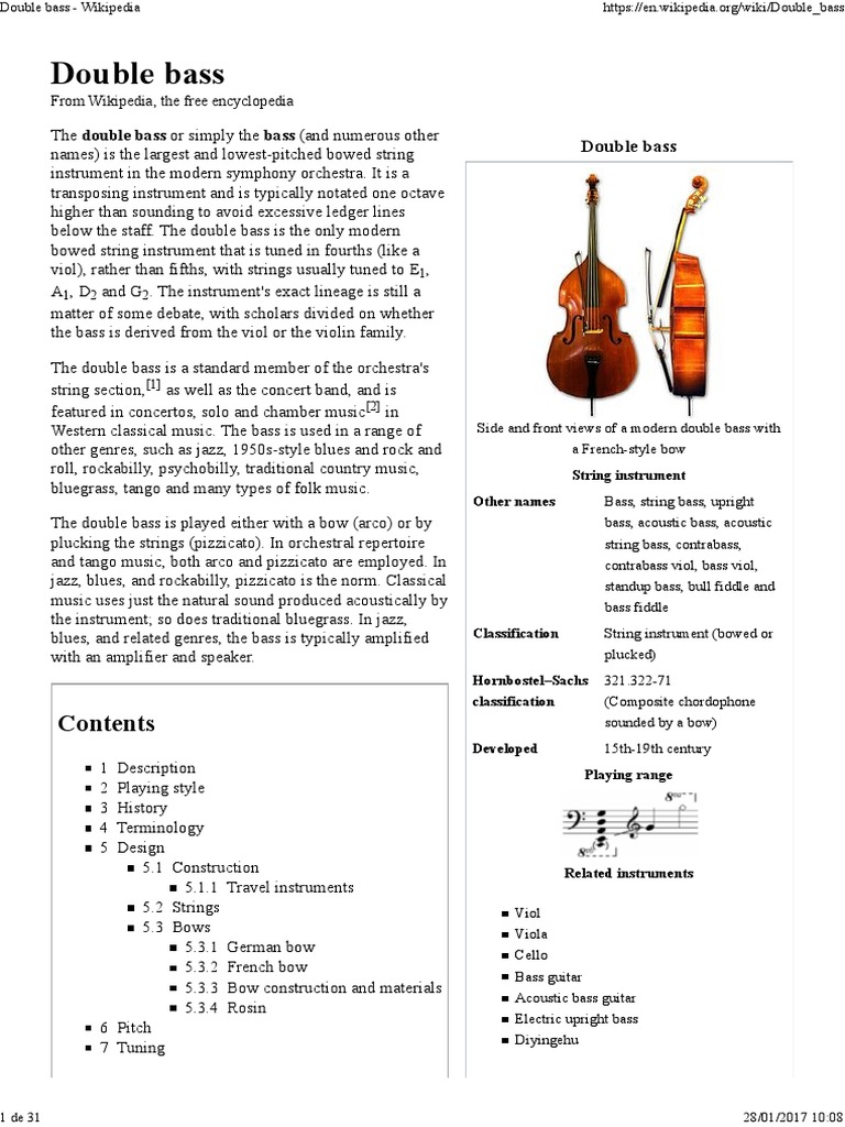 Double Bass | PDF | Double Bass | String Instruments