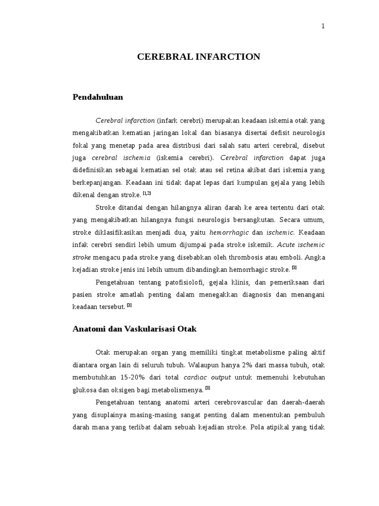 Penyebab dan Epidemiologi Infark Cerebri | PDF