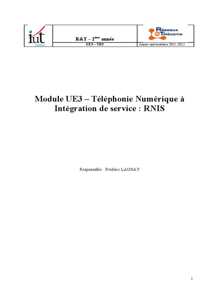 Introduction au RNIS et Architecture des Réseaux | PDF | Réseau ...