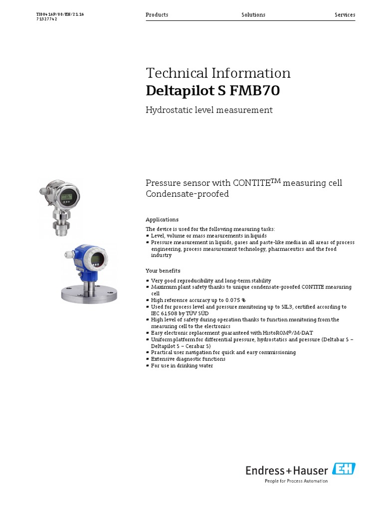 Vacuum Sensor Datasheet | PDF | Pressure Measurement | Pressure