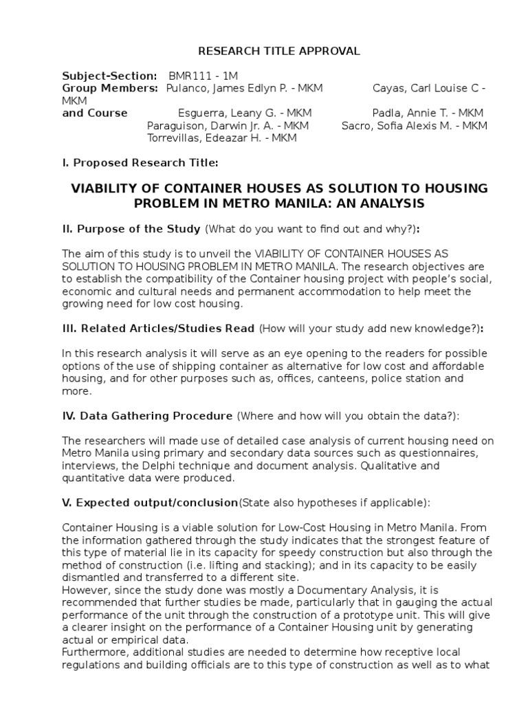 Research Title Approval Form | PDF | Science | Cognitive Science