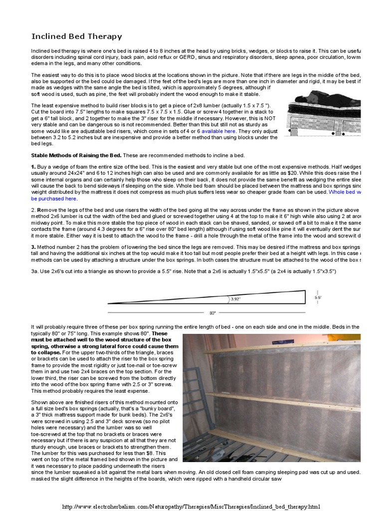 Inclined Bed Therapy Techniques | PDF | Chemotherapy | Massage