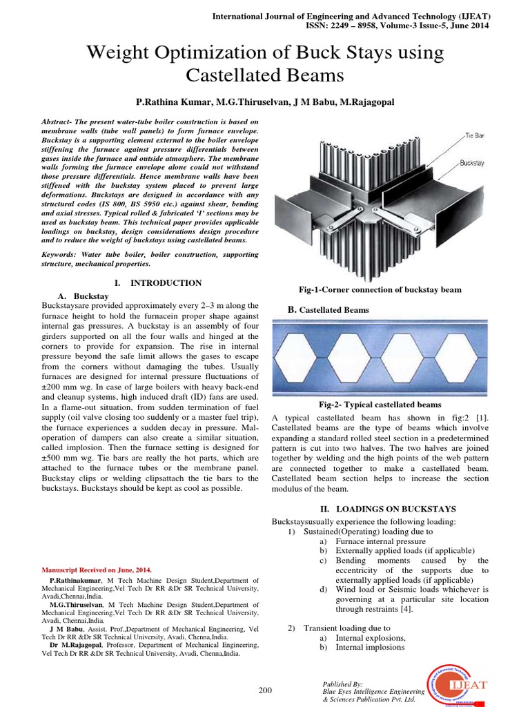 Weight Optimization of Buck Stays Using PDF | PDF | Bending | Beam ...