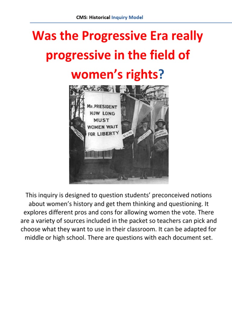 Was The Progressive Era Really Progressive in The Field of Women's ...