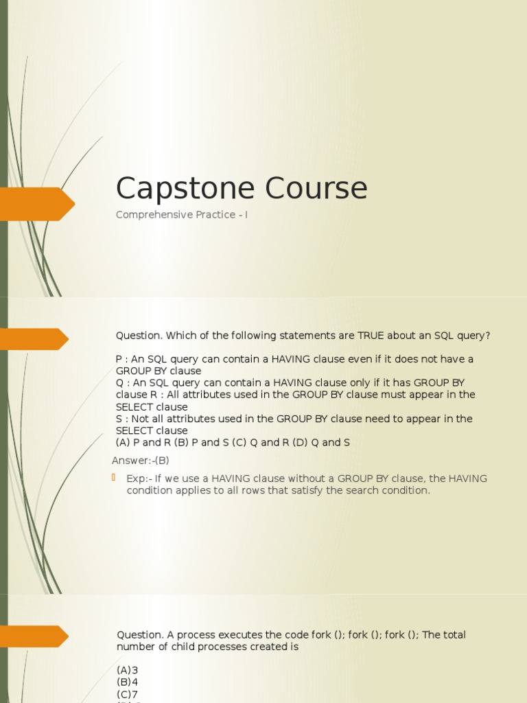 Capstone Comprehensive Practice I | PDF | Internet Protocols ...