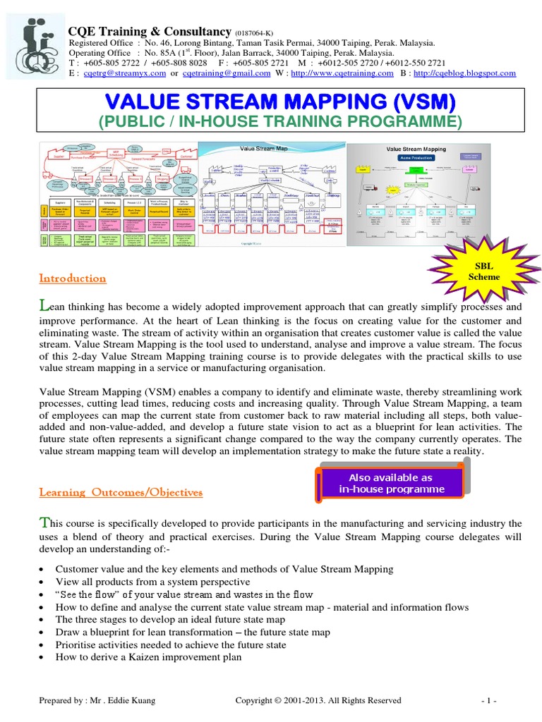 26.value Stream Mapping (VSM) | PDF | Lean Manufacturing | Business