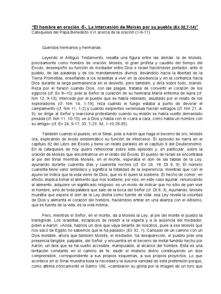 El Hombre en Oracion-5. La Intercesion de Moises Por Su Pueblo (1!6!11 ...