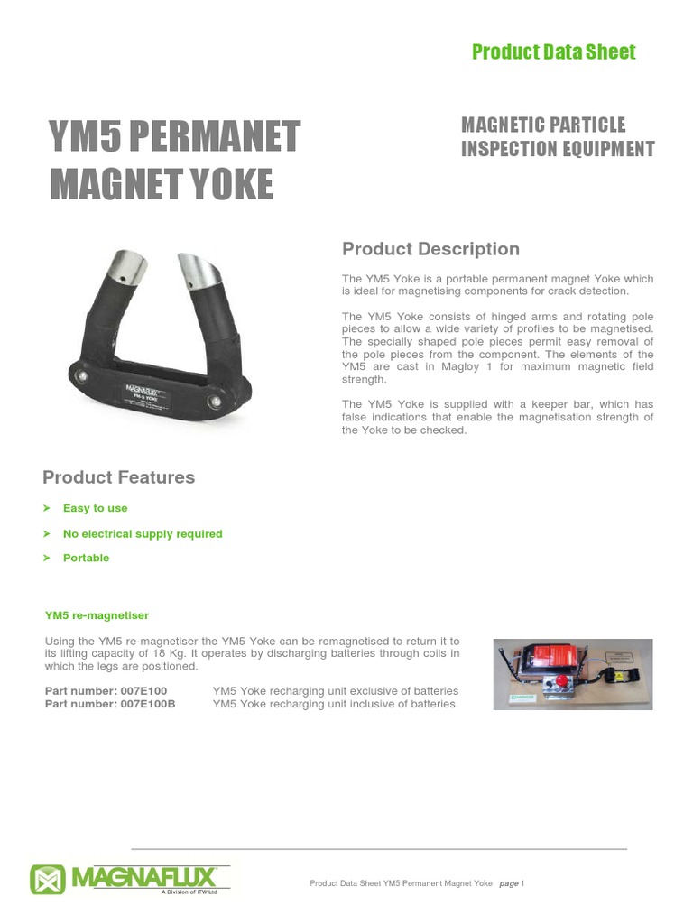 YM5 Permanent Magnet Yoke | PDF | Magnet | Magnetic Field
