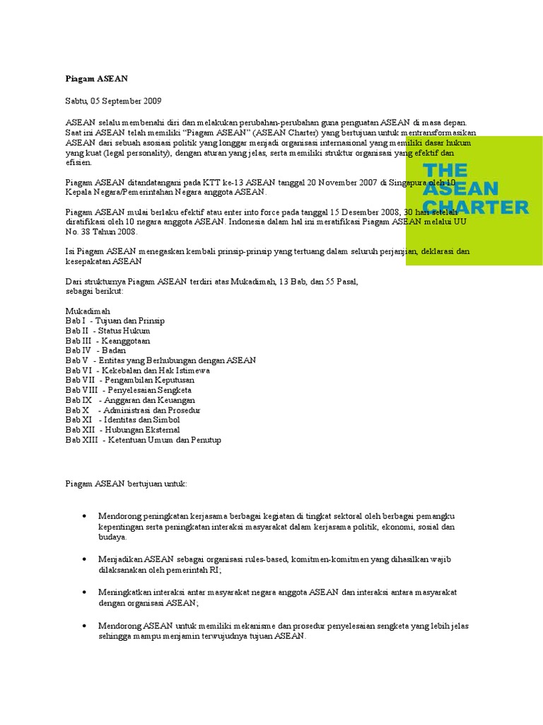 Piagam Asean | PDF