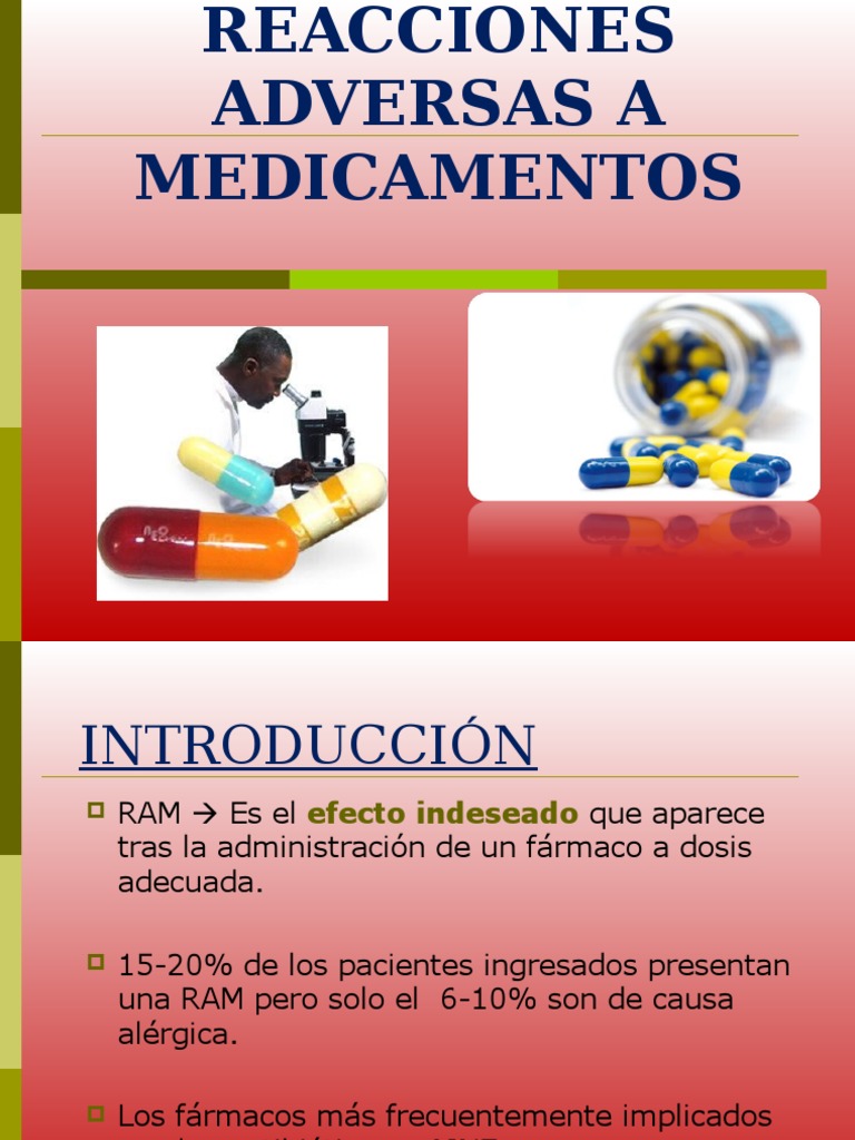 Reacciones-Adversas Medicamentos ( Farmacologia TS)
