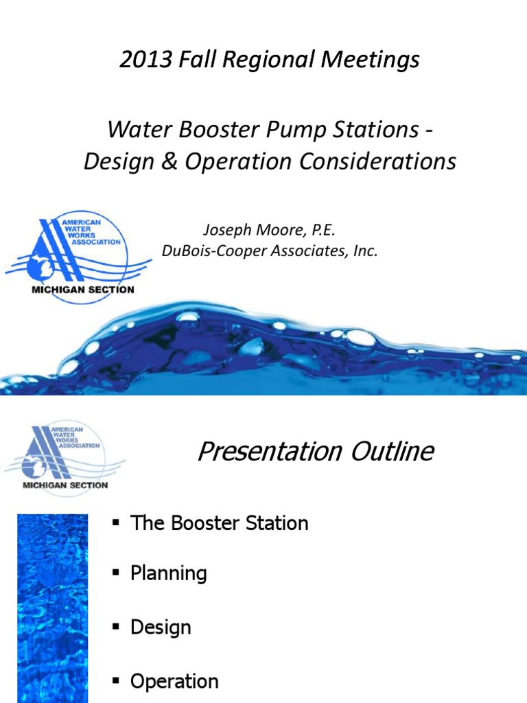 Water Booster Station Design Operation | Water Supply Network | Pump