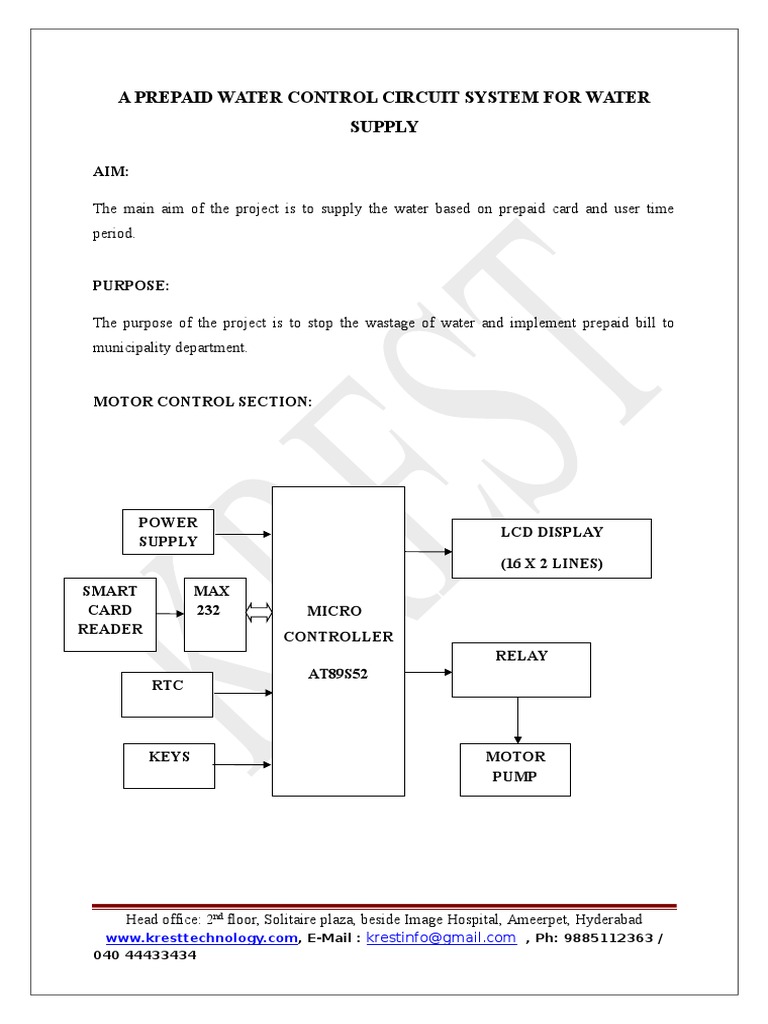 A Prepaid Water Control Circuit System For Water Supply | PDF | Smart ...