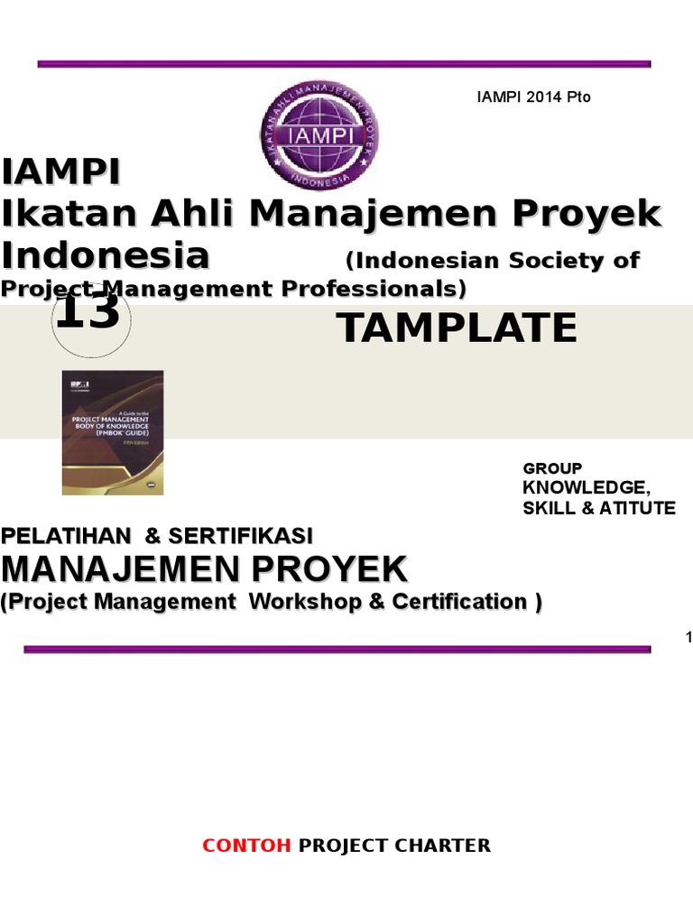 Contoh Project Charter LPG Facility | PDF | Teknologi & Rekayasa