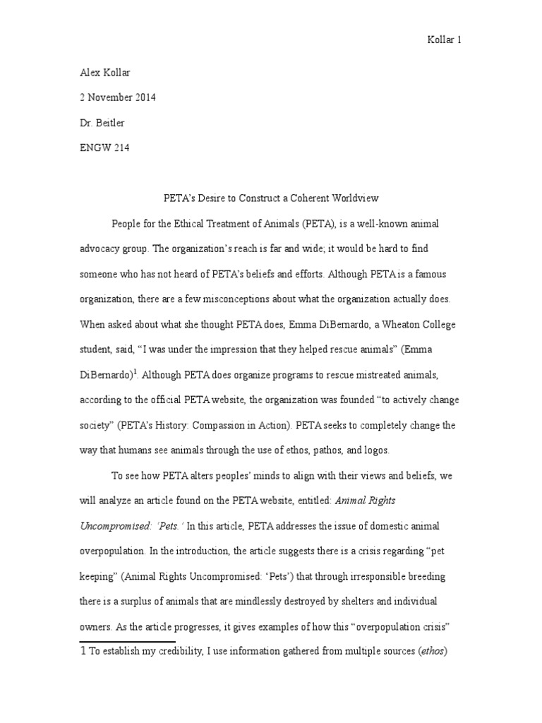 Peta Paper | PDF | People For The Ethical Treatment Of Animals | Animal ...