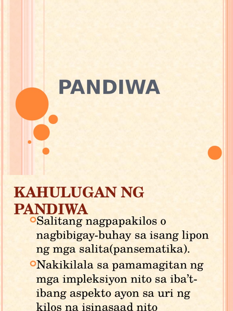 Pandiwa | PDF