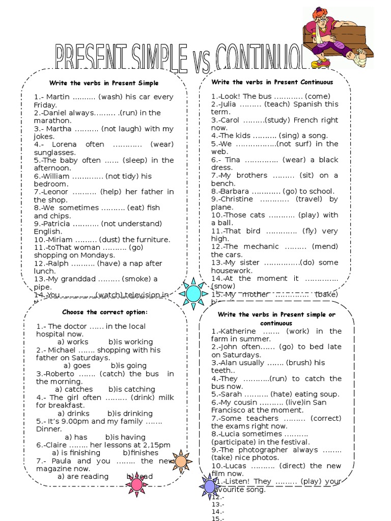 Present Simple Vs Present Continuous | PDF