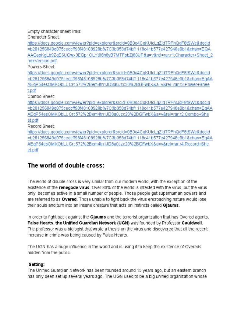 DoubleCrossPrimer PDF | PDF | Mind | Leisure