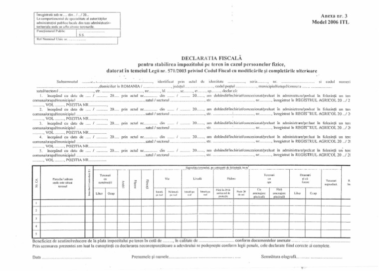 Declaratie Fiscala | PDF