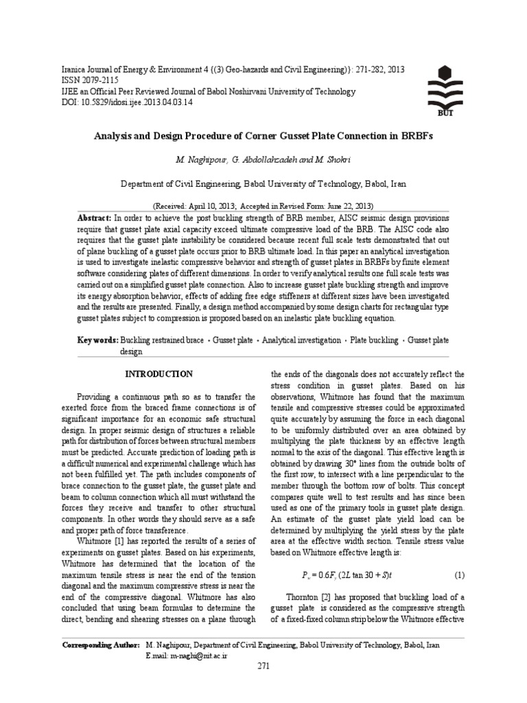 Corner Gusset | PDF | Buckling | Strength Of Materials