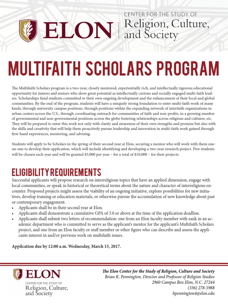 Multifaith Scholars2 | PDF | Mentorship | Interfaith Dialogue