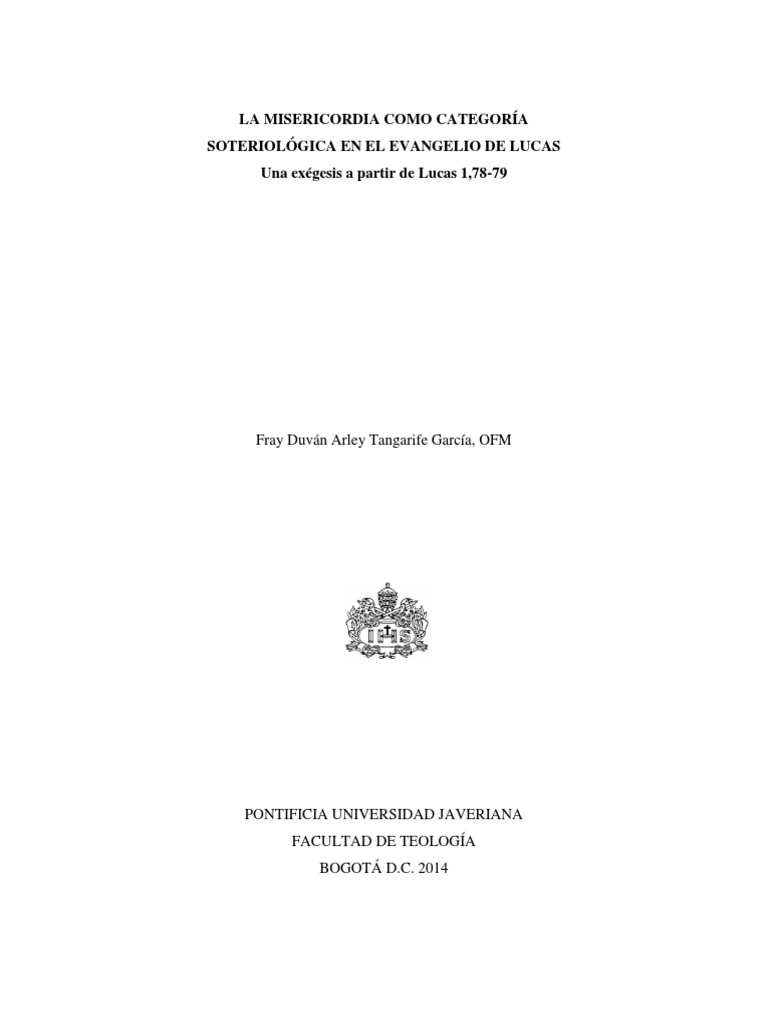 Tang A Rife Garcia Duvan Arley 2015 | PDF | Evangelio De Lucas | Evangelios