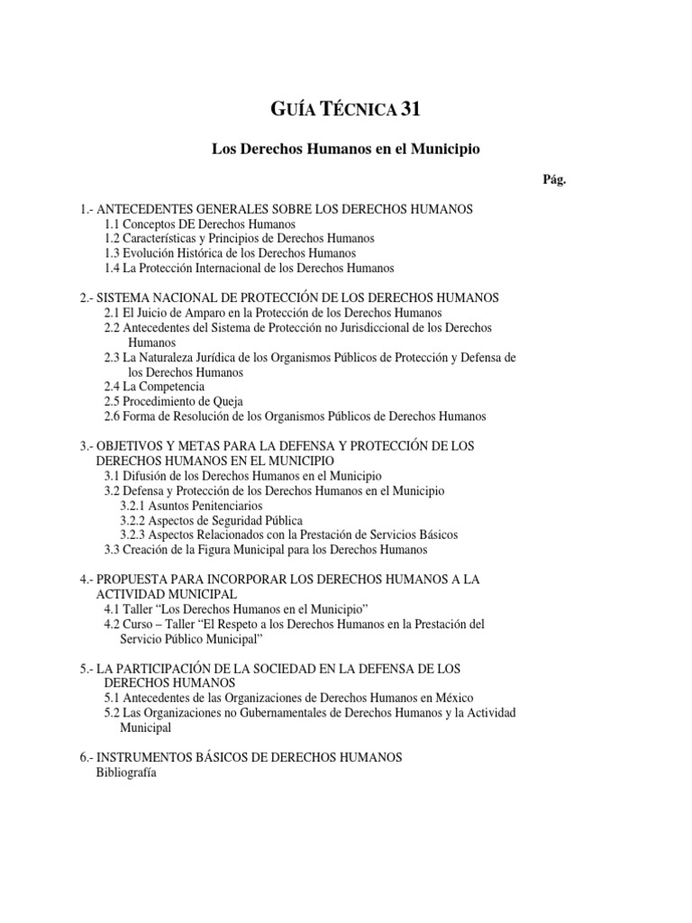 Guia31 Los Derechos Humanos en El Municipio - InAFED | PDF | Derechos | Derecho Constitucional