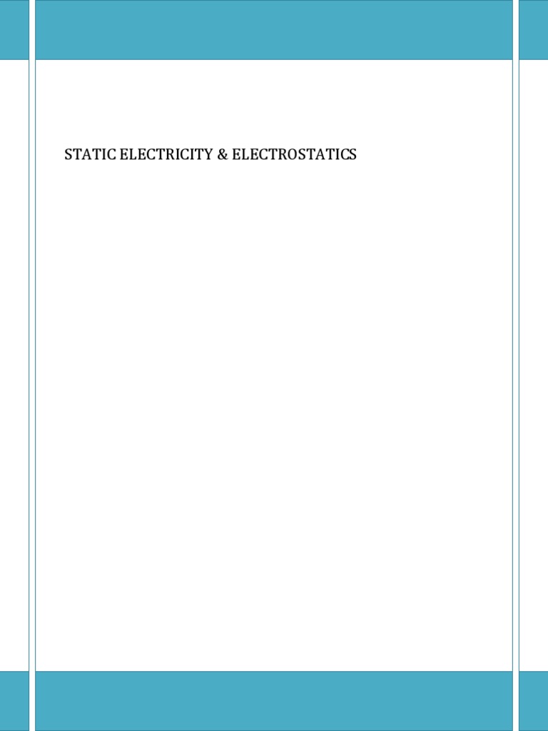 Static Electricity | PDF | Electric Charge | Electrostatics