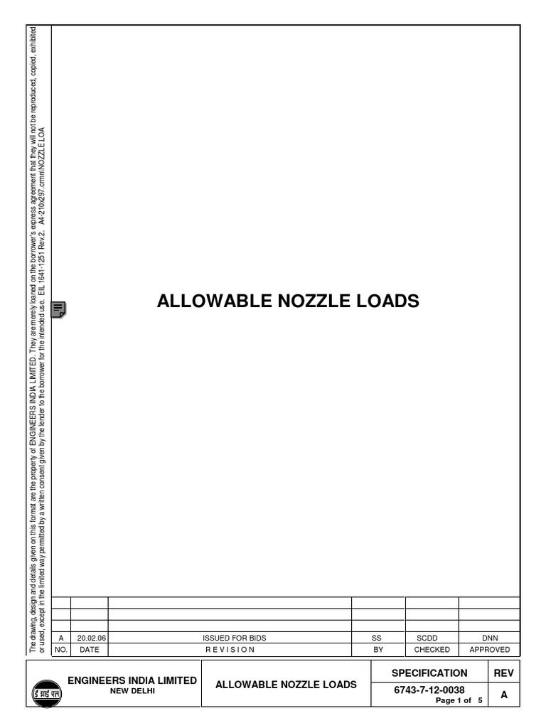 EIL Nozzle Loads | PDF | Business