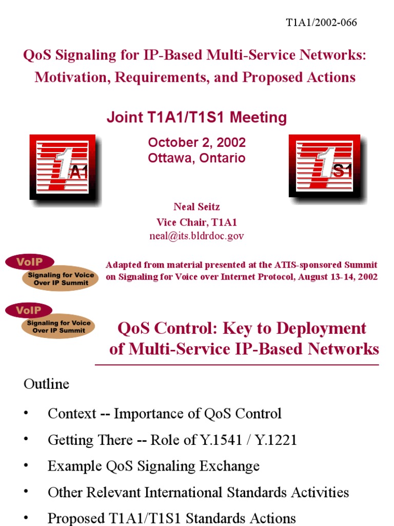 QoS Signaling in Multi-Service IP Networks | PDF | Quality Of Service ...