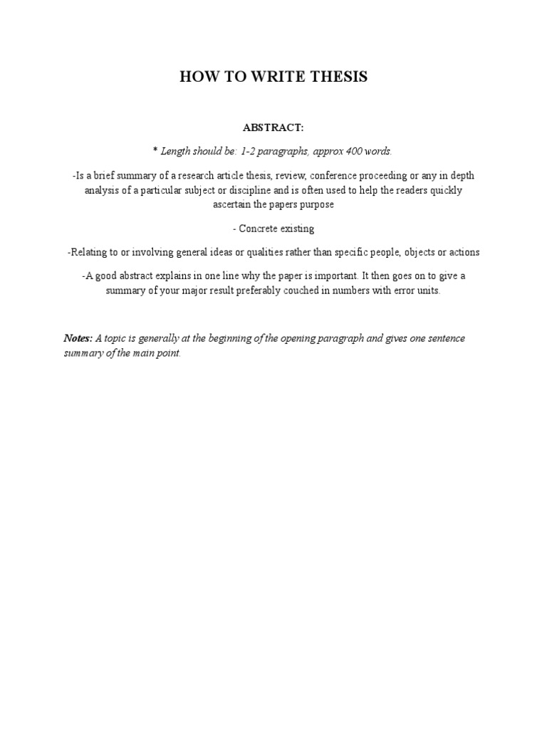 How To Write Thesis | PDF | Essays | Thesis