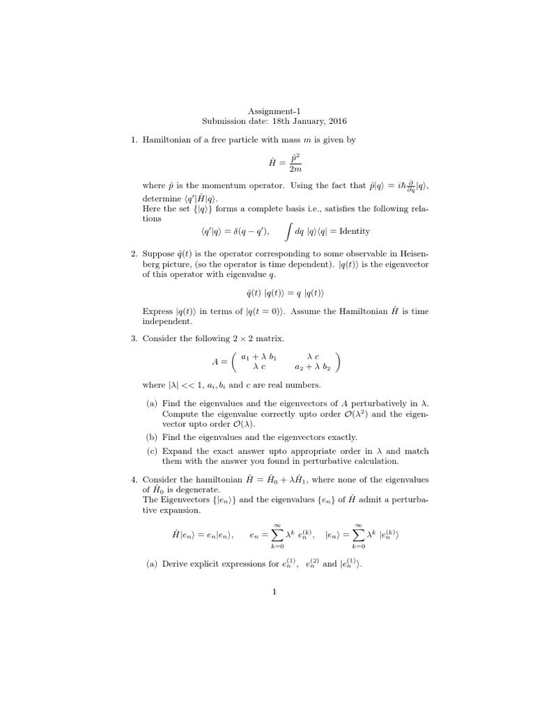 Sakurai Solutions | PDF | Perturbation Theory (Quantum Mechanics) | Eigenvalues And Eigenvectors