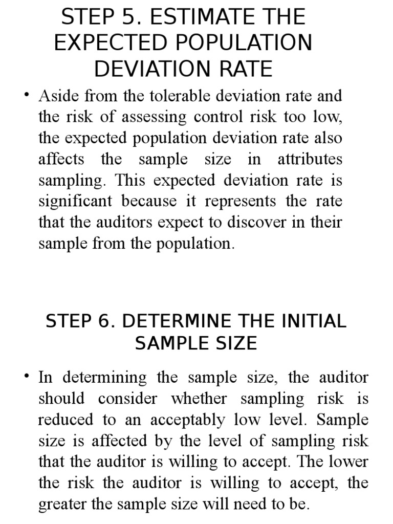 Estimating Sample Size in Auditing | PDF | Sample Size Determination ...