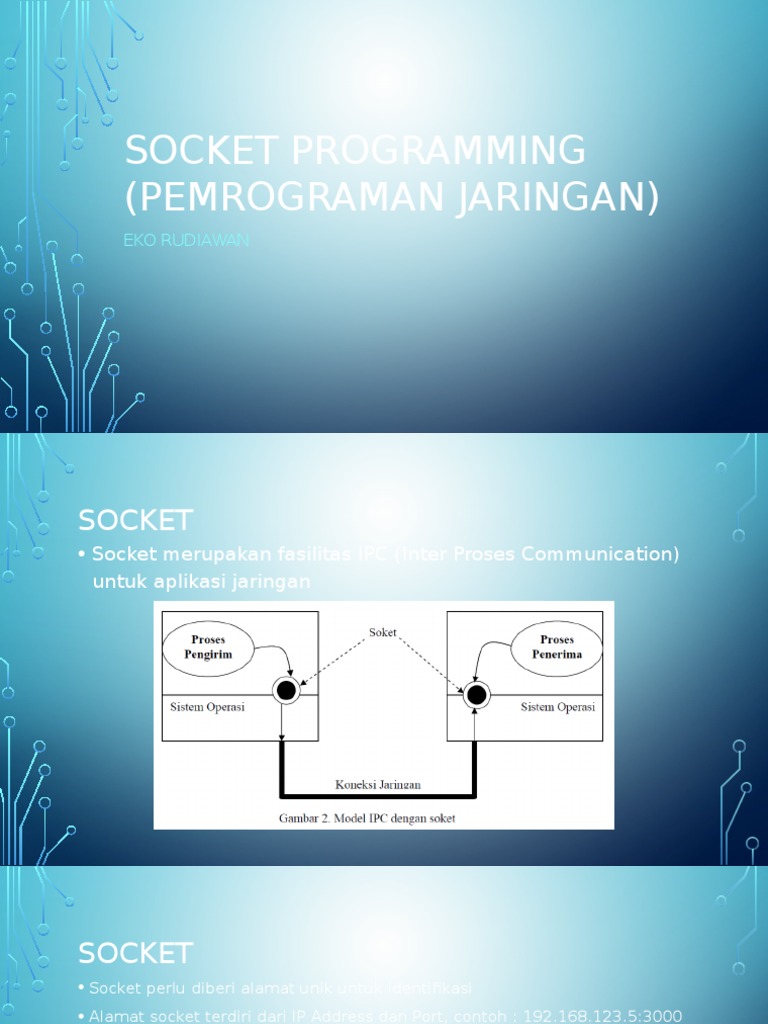 Socket Programming (Pemrograman Jaringan) | PDF