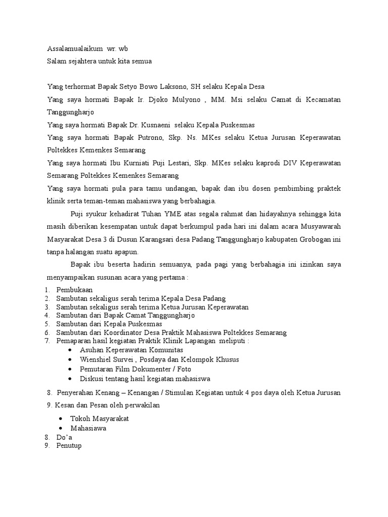 Susunan Acara MMD 3 | PDF