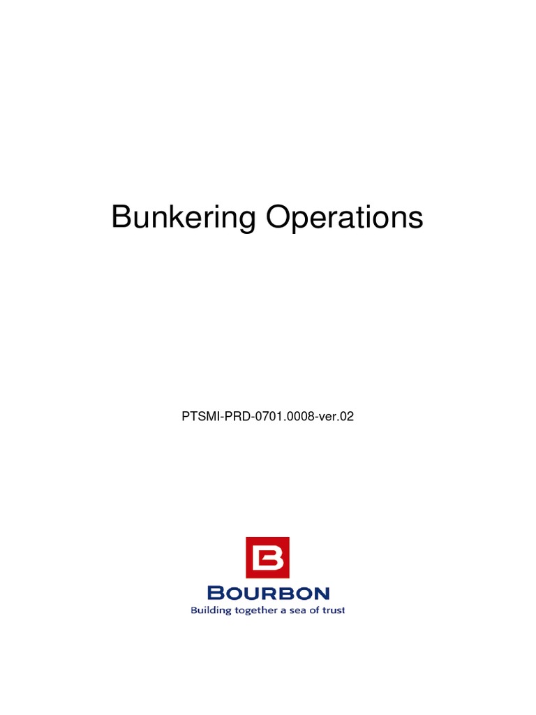 Bunker Operations Prosedur | PDF | Fuel Oil | Elevator