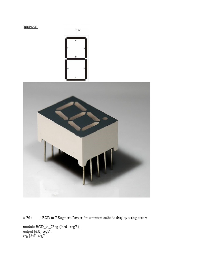Bcd To Seven Segment Verilog Pdf 