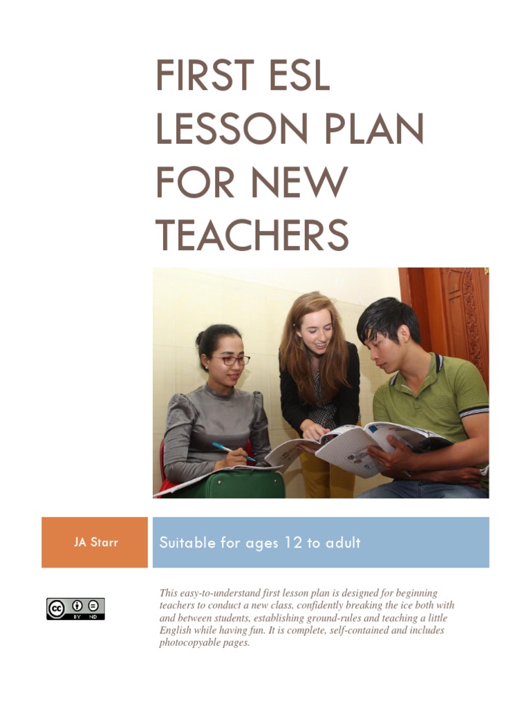 New ESL Teachers' First Lesson | PDF | License | Lesson Plan