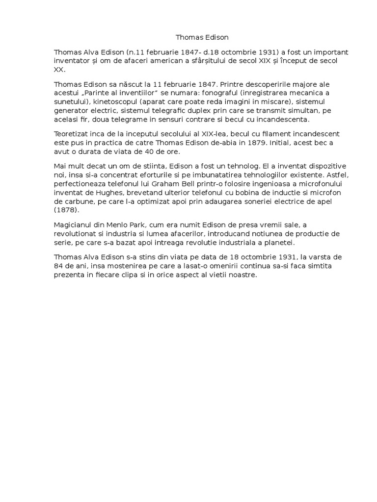 Thomas Edison | PDF