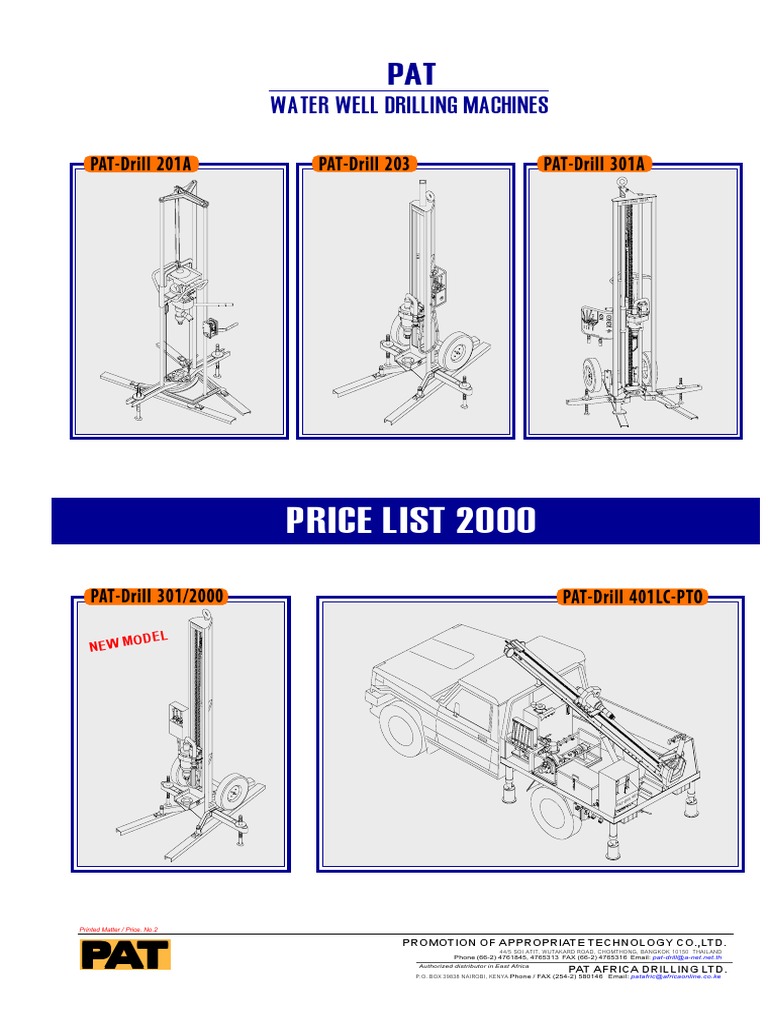 PAT Drilling Rig List (PAT) | PDF | Drilling Rig | Drill