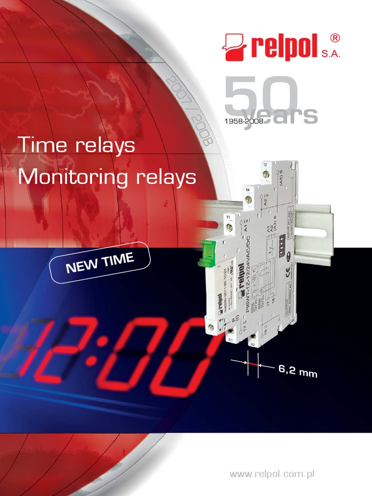 Relpol-Relee de Timp PDF | PDF | Relay | Alternating Current