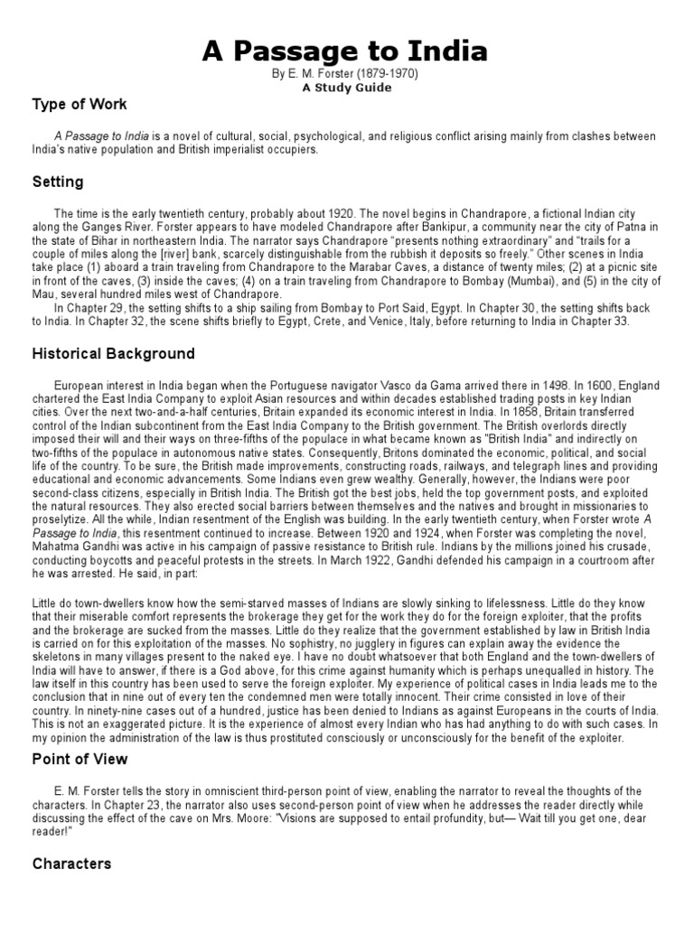 A Passage To India | PDF