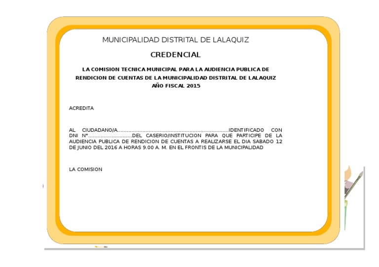 Modelo de Credencial | PDF