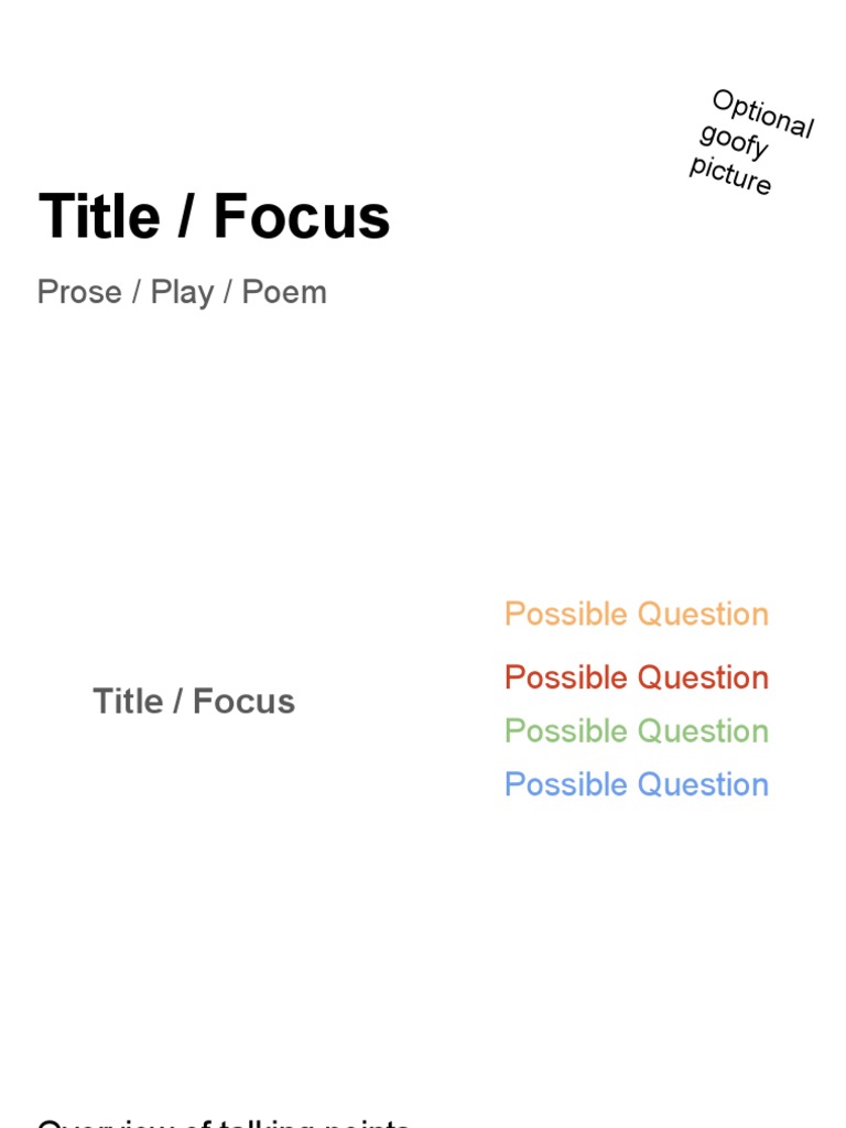 Revision Presentation Template | PDF