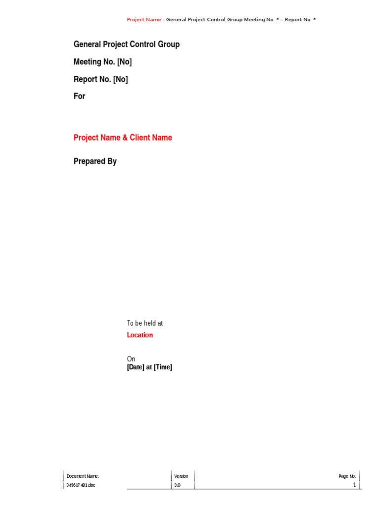 6.02 PCG Report Format | PDF | Government | Business