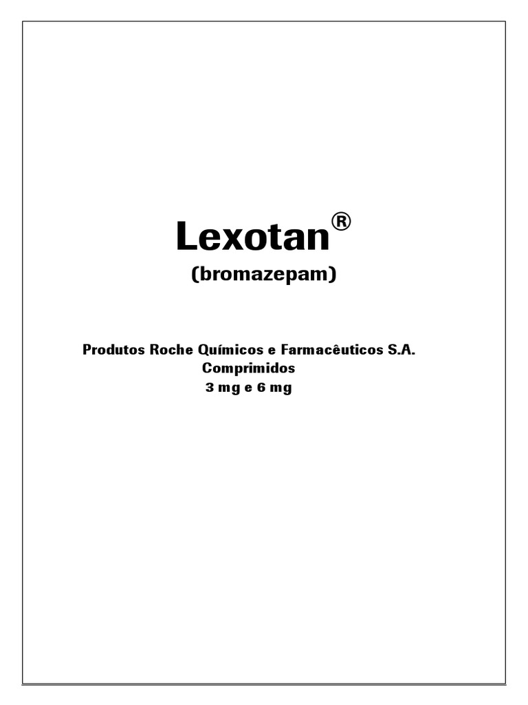 Bula - Lexotan | PDF | Benzodiazepina | Gravidez