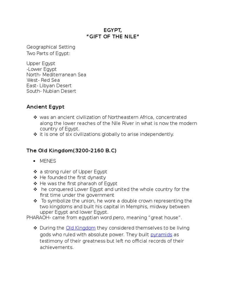 Egypt | PDF | New Kingdom Of Egypt | Ancient Egypt