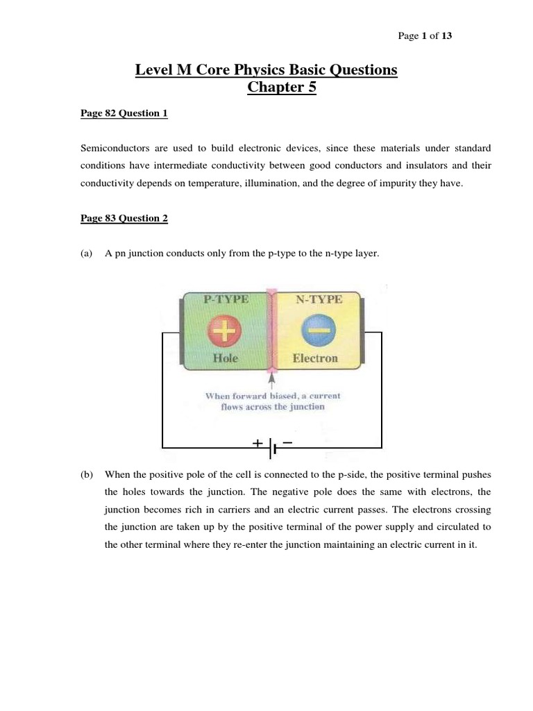 1617 Level M Core Physics Basic Questions Ch5 | PDF | Electric Current ...