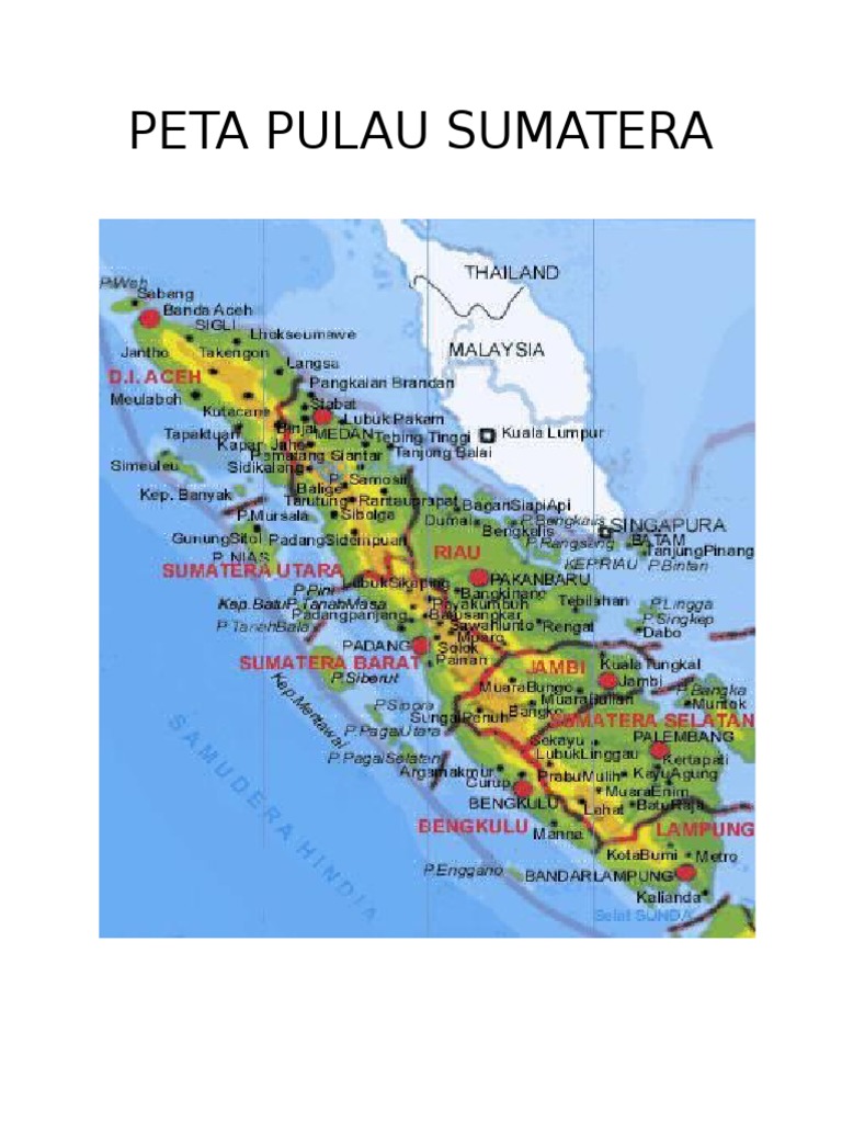 Peta Pulau Sumatera | PDF