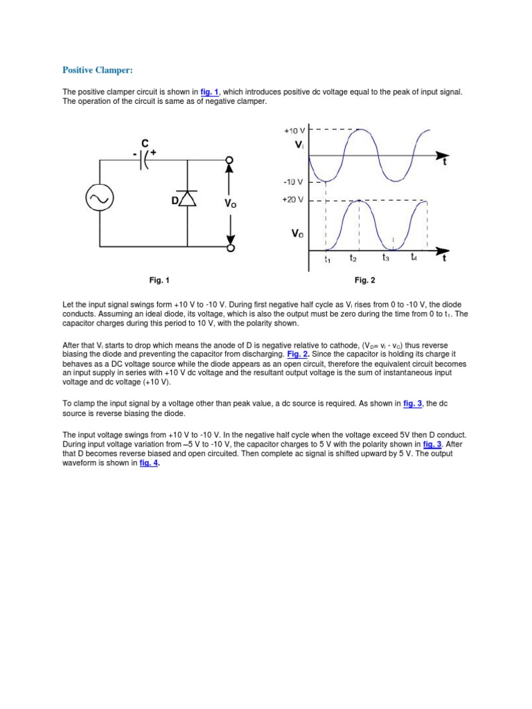 Positive Clamper | PDF | Electronic Circuits | Computer Engineering